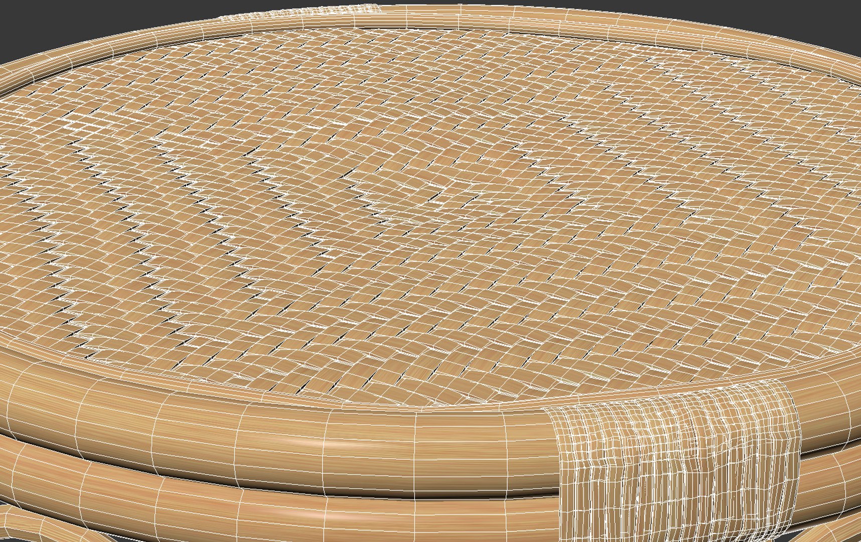 3d Model Rattan Side Table Natural Malu Turbosquid 1952805