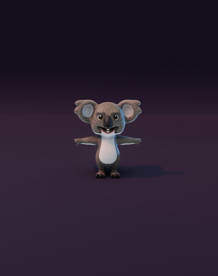 Cartoon Koala Rigged 3D Model 3D Model - TurboSquid 1980224