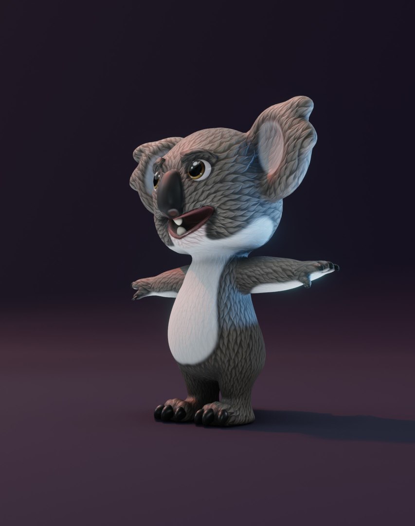 Cartoon Koala Rigged 3D Model 3D Model - TurboSquid 1980224