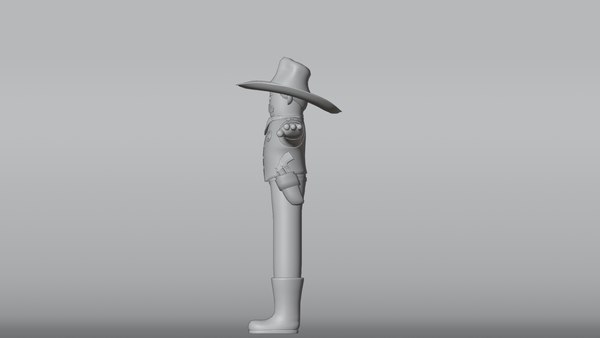 Minimal Cowboy 3D Cartoon Character model - TurboSquid 1795106