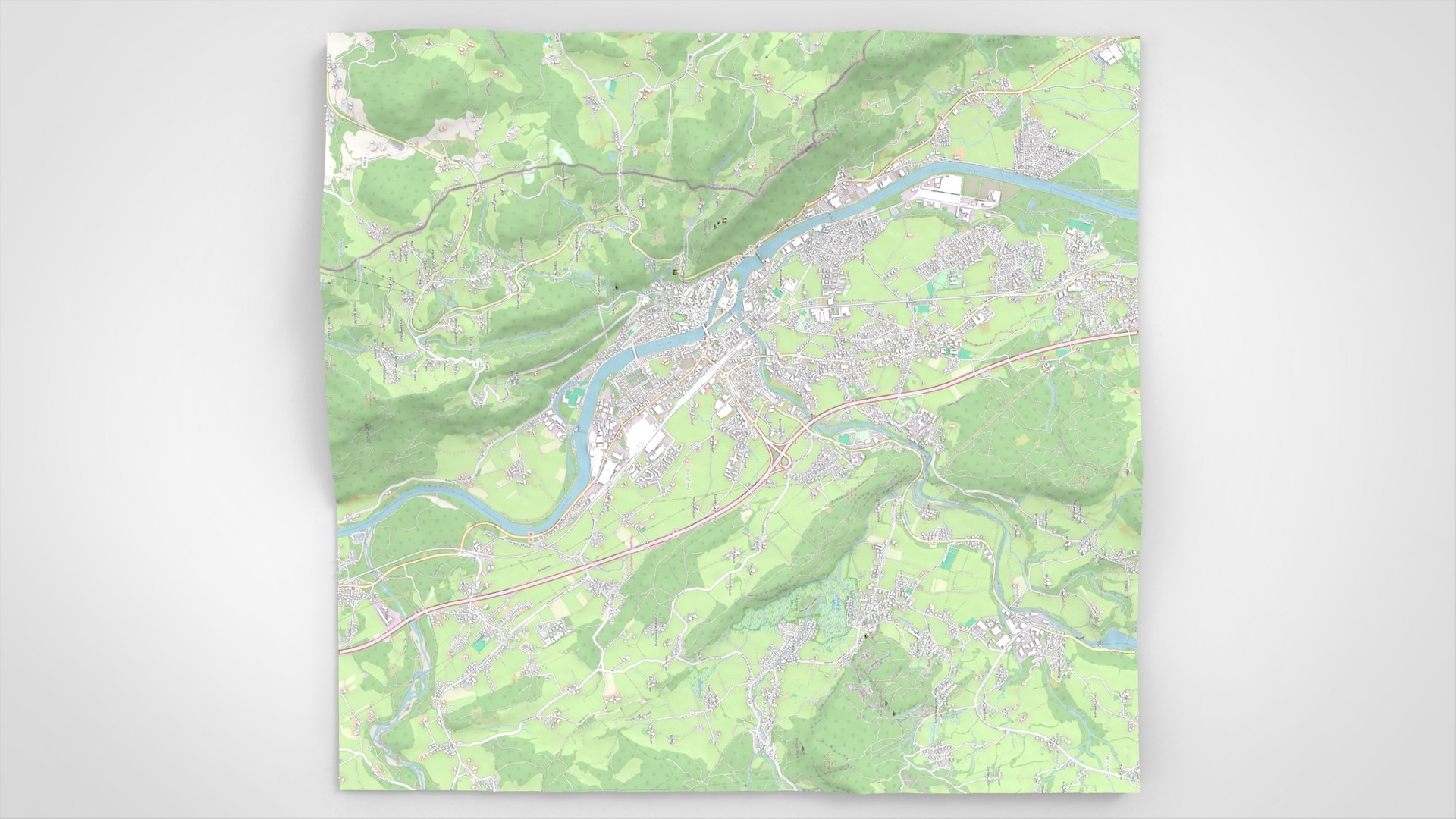 3D Model Cityscape Hallein Austria - TurboSquid 2500365