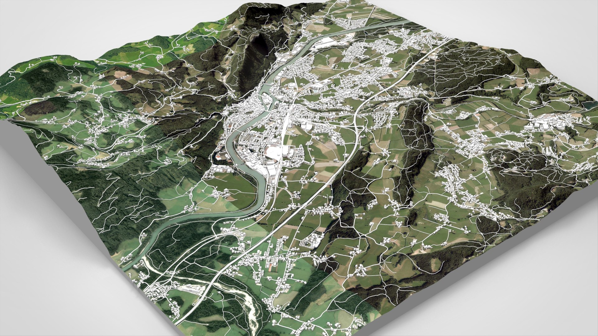 3D Model Cityscape Hallein Austria - TurboSquid 2500365