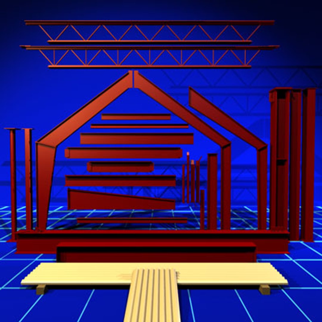 Steel Structure Parts 01 3ds