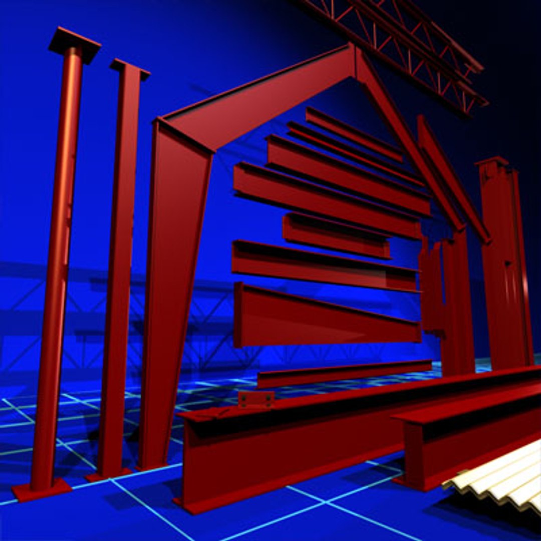 Steel Structure Parts 01 3ds