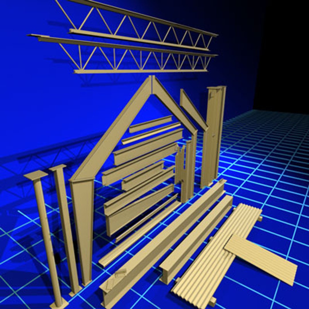 Steel Structure Parts 01 3ds