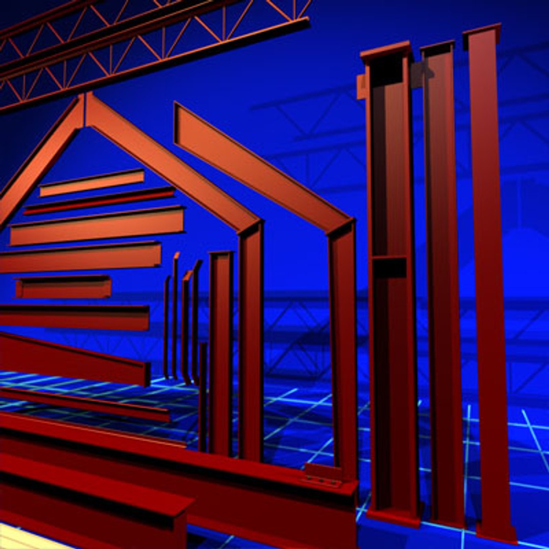 Steel Structure Parts 01 3ds