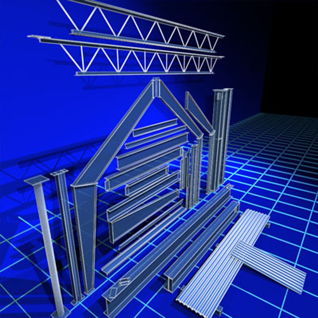 Steel Structure Parts 01 3ds