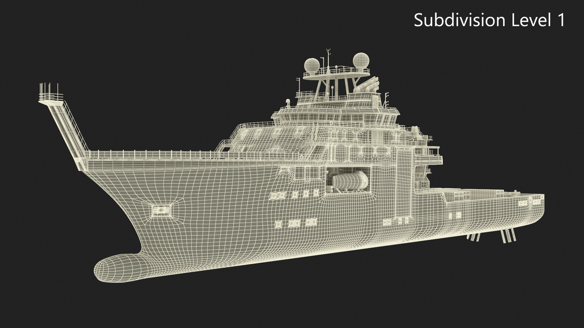 Construction Vessel With Helipad 3D - TurboSquid 2346634