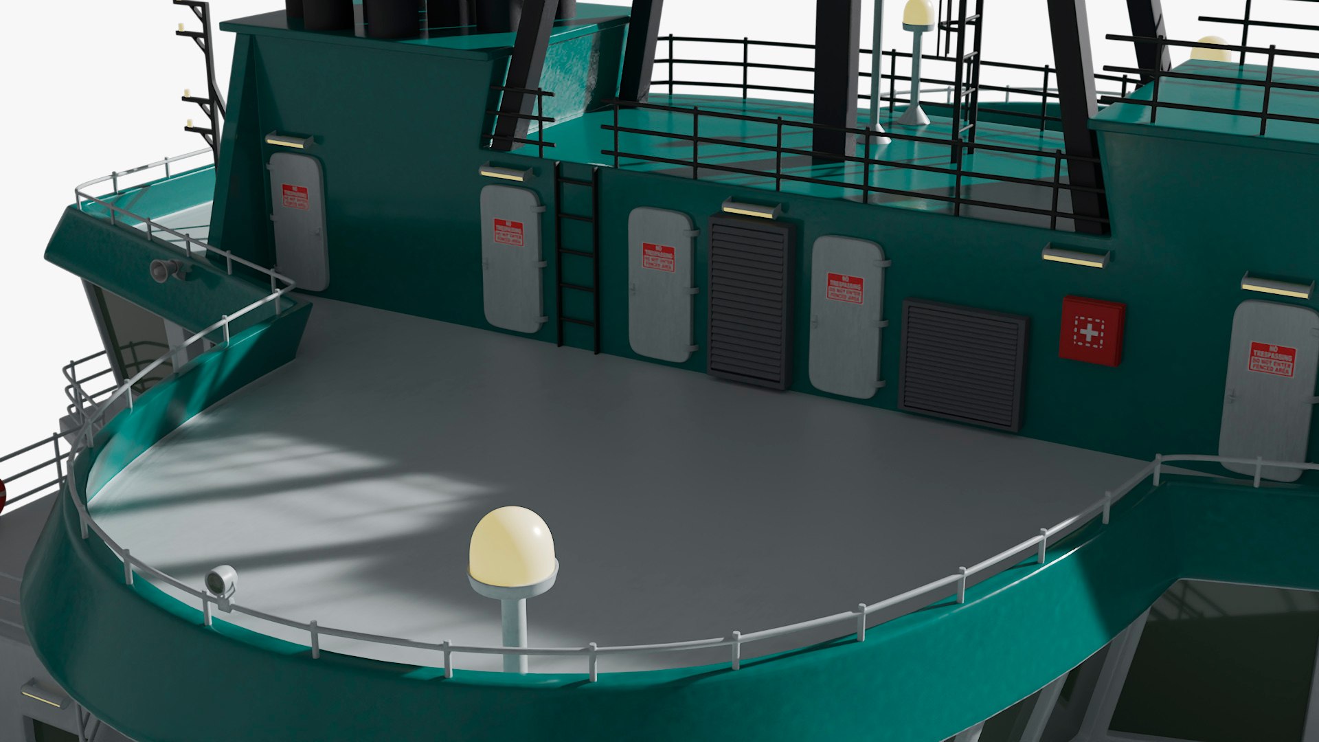 Construction Vessel With Helipad 3D - TurboSquid 2346634