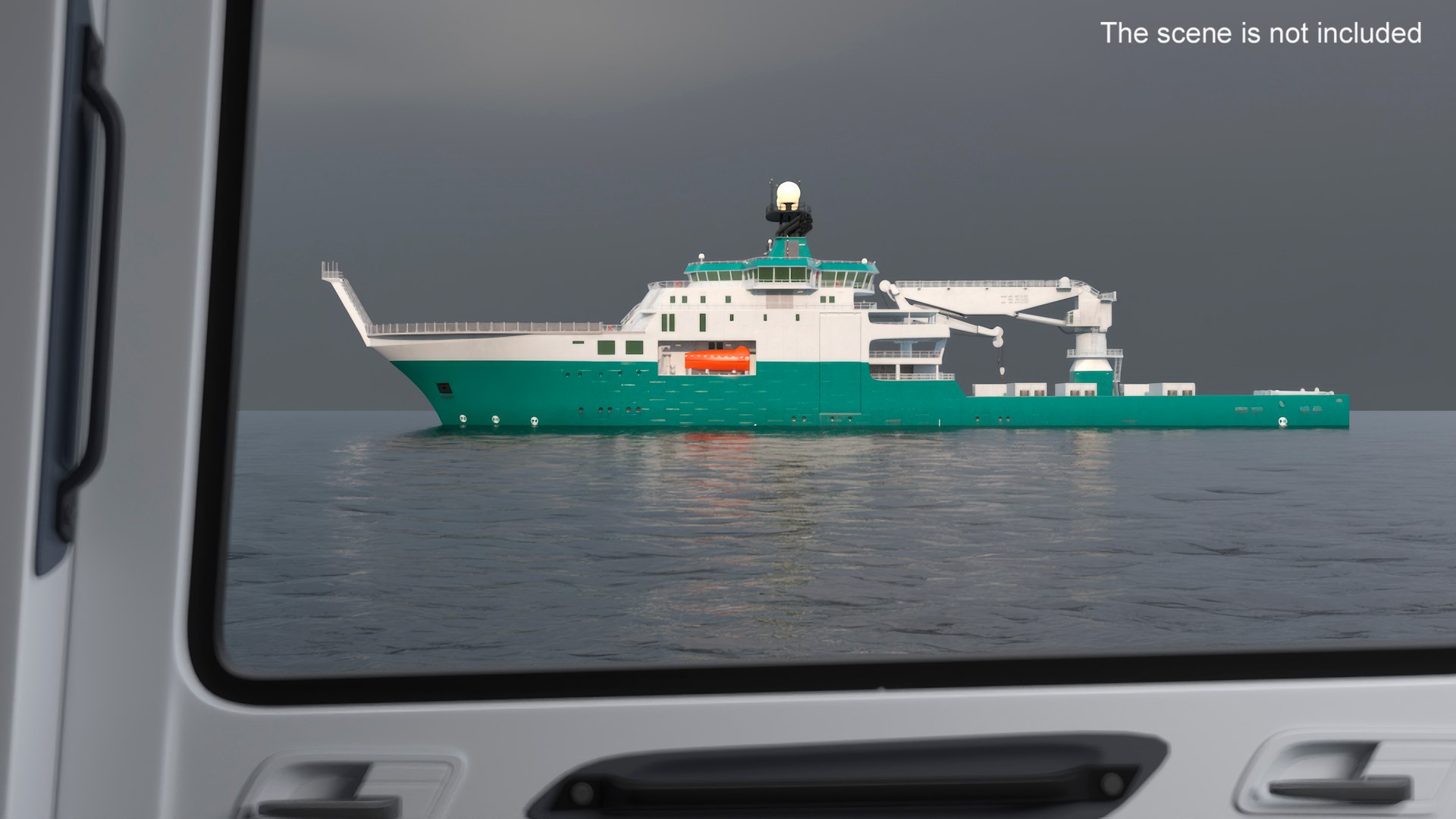 Construction Vessel With Helipad 3D - TurboSquid 2346634