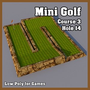 mini golf hole 3d model