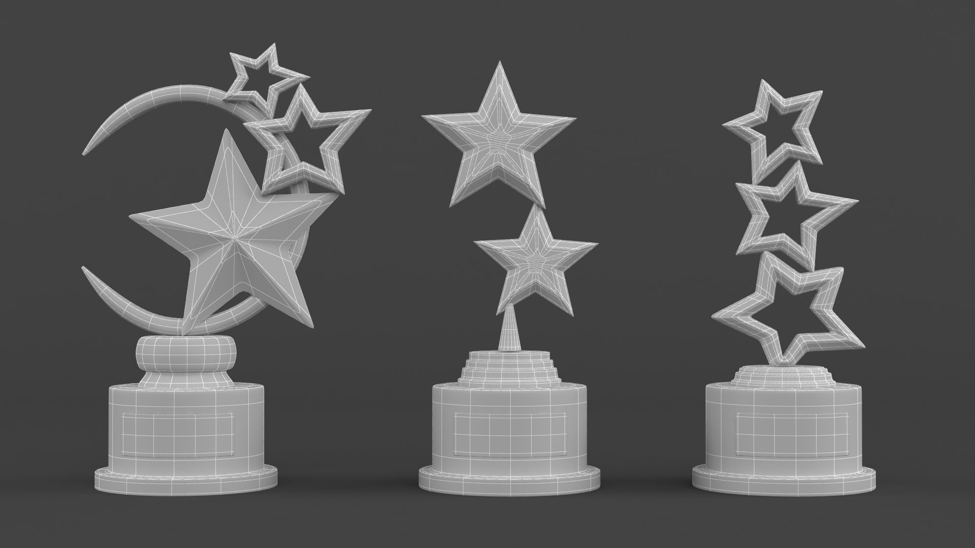 3D Model Gold Trophy Cups - TurboSquid 2369813