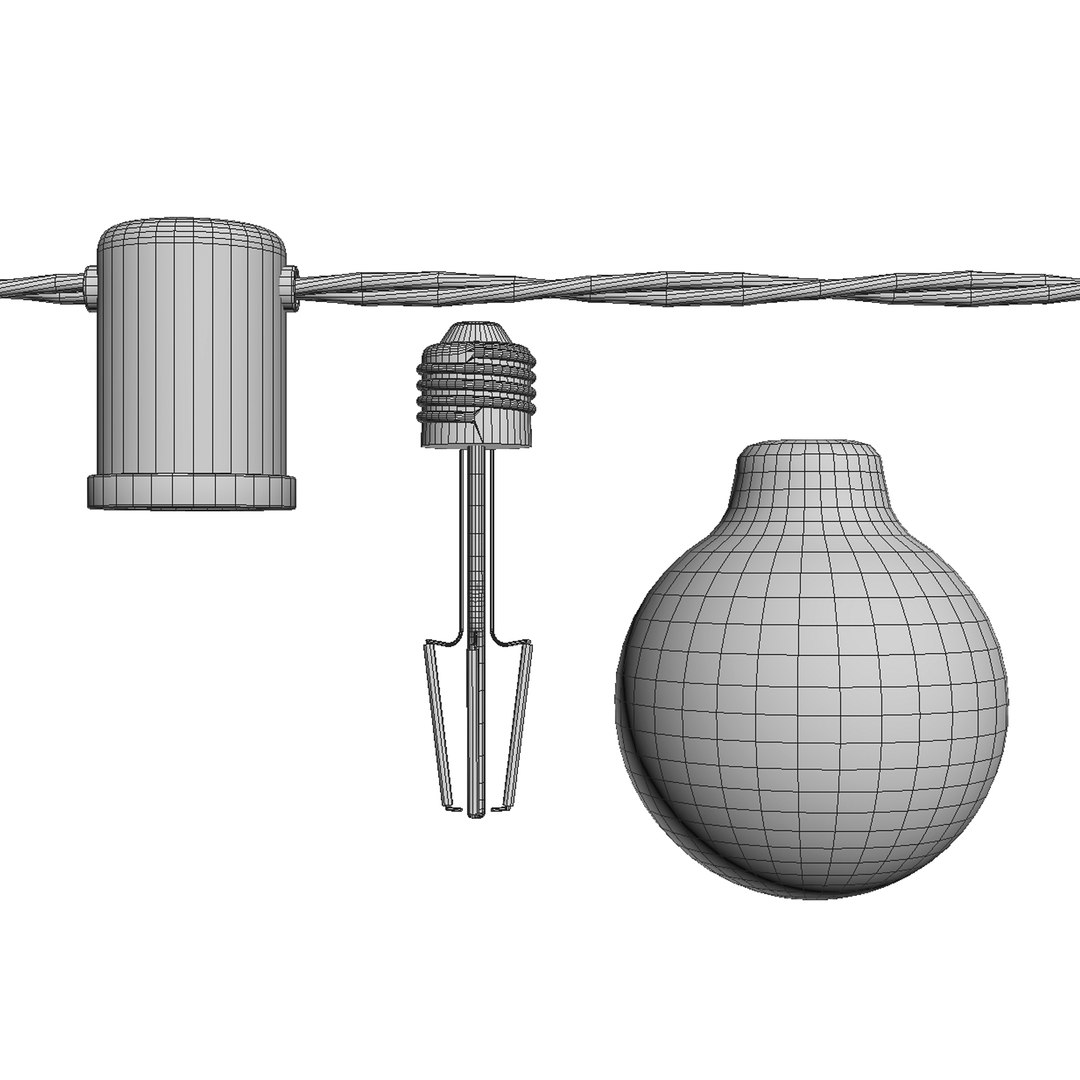 3D Model Garland Editable Lights - TurboSquid 1659623