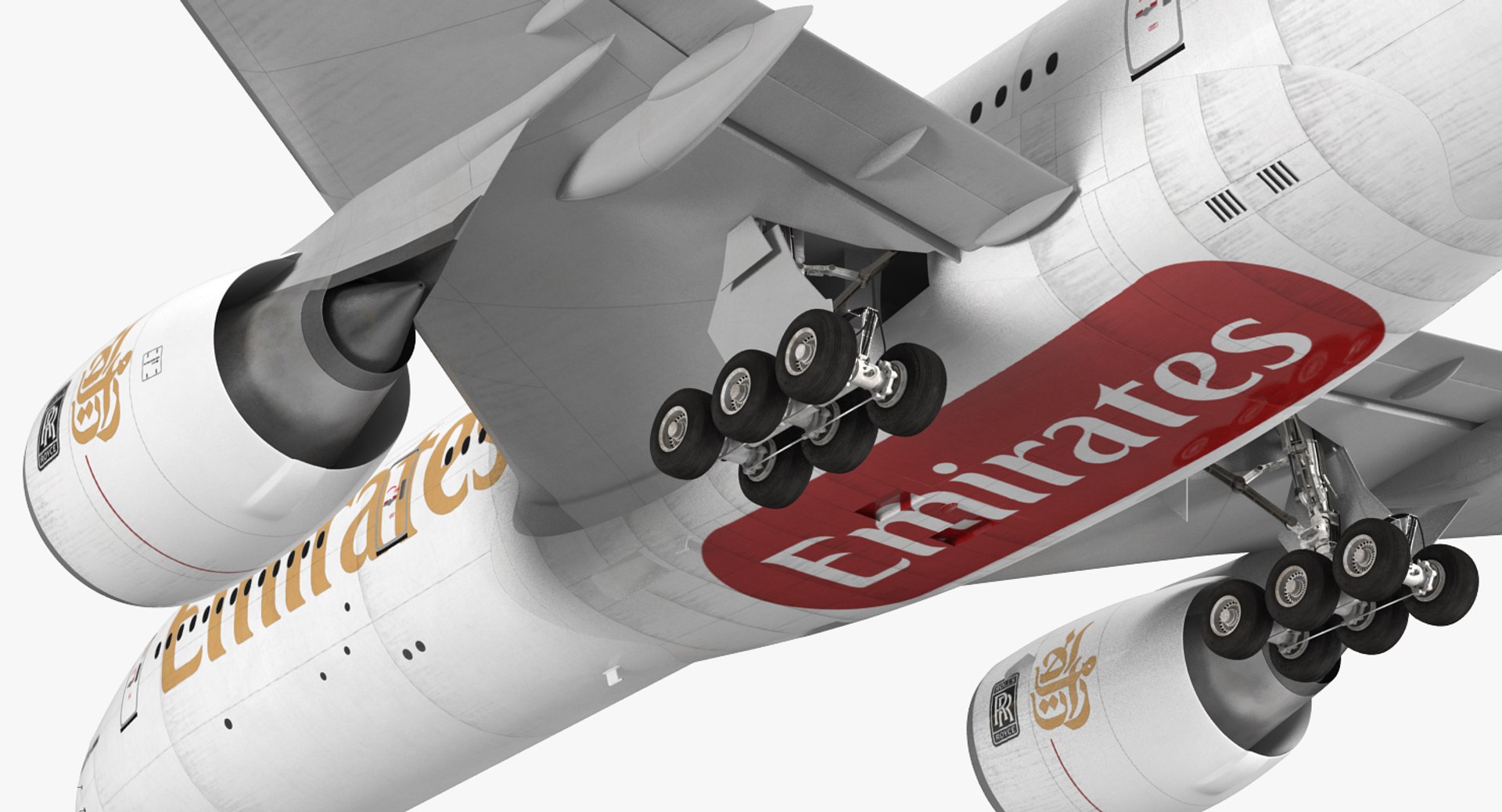 3d model of boeing 777-200 emirates airlines