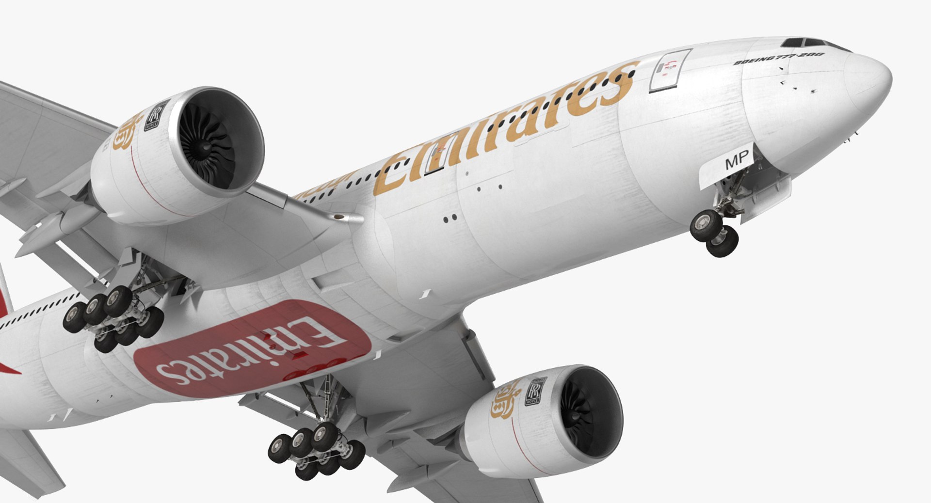 3d Model Of Boeing 777-200 Emirates Airlines