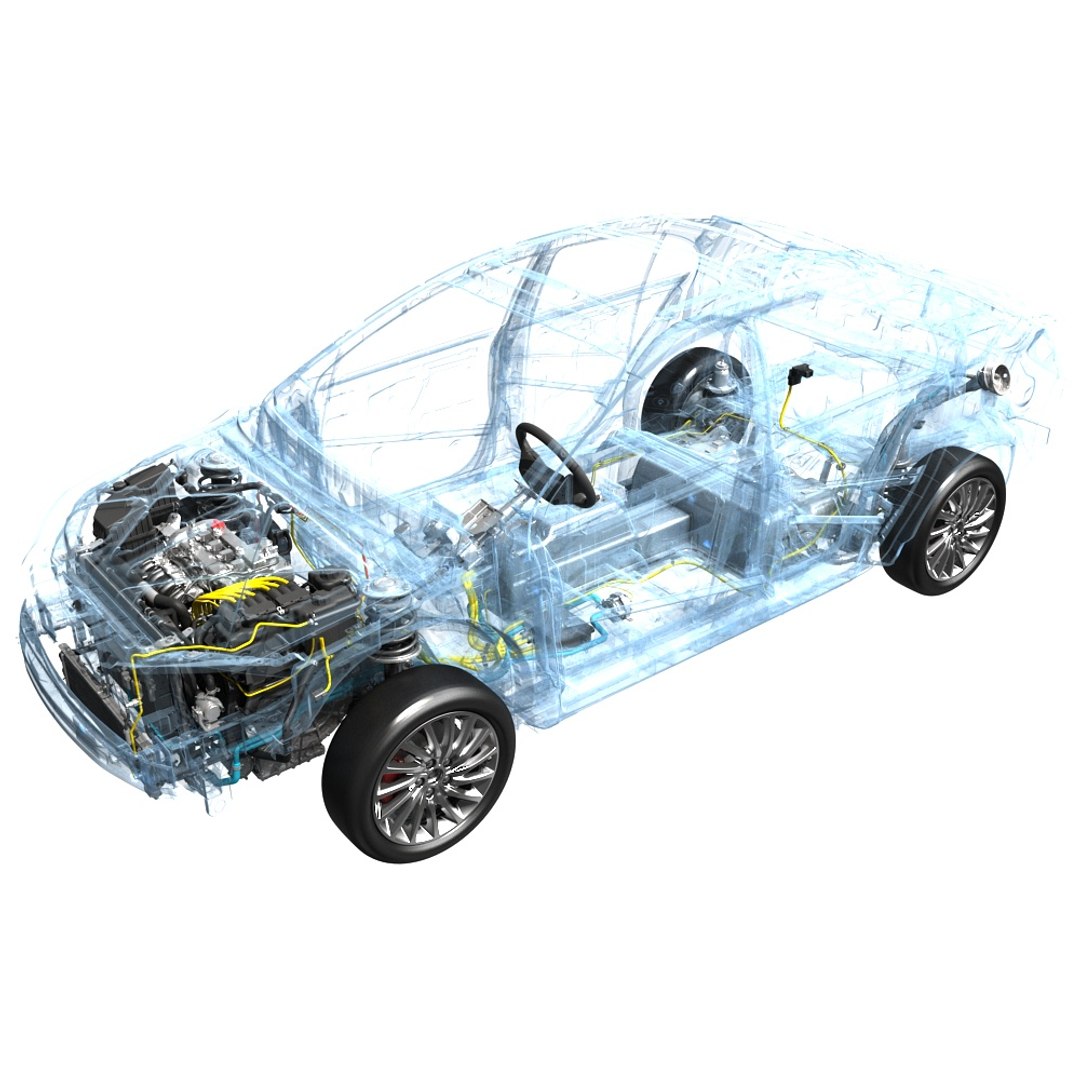 3D Electric Car Chassis Model - TurboSquid 1649546