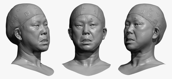 Mei Human Head Jaw Thrust AU29 RAW Scan 3D model - TurboSquid 1740164