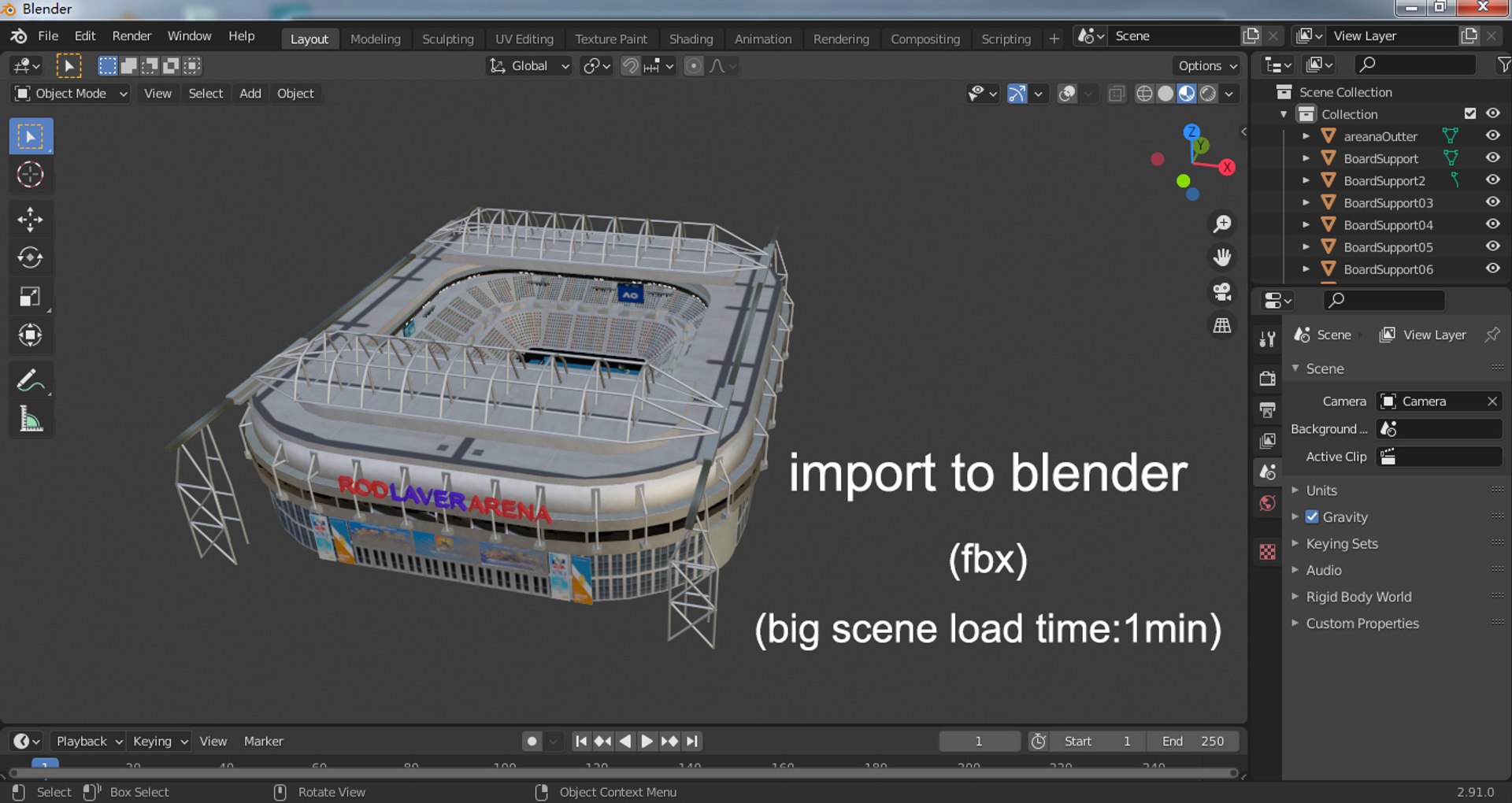 Rod Laver Arena Exterior And Interior 3D Model - TurboSquid 1829835