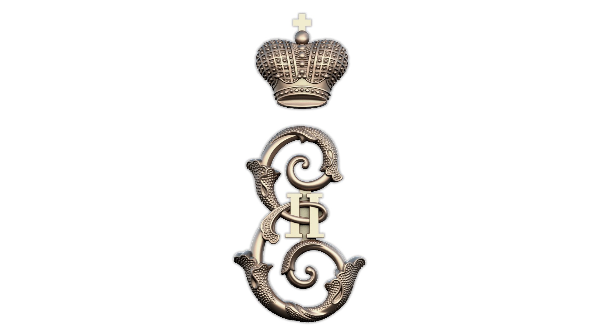Monogram Of The Russian Empress Catherine II 3D Model - TurboSquid 2324005