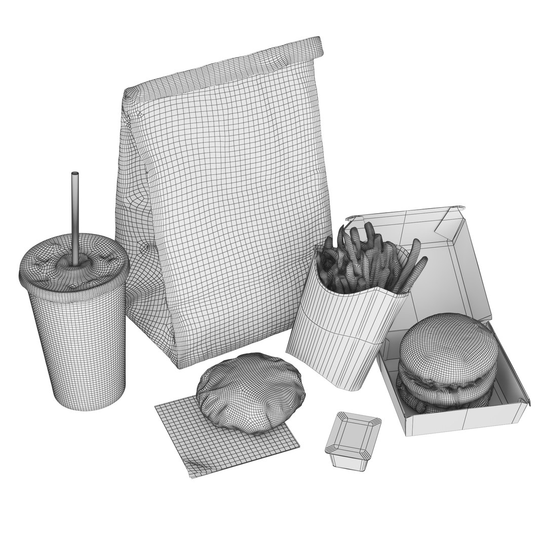 3D McDonalds Meal - TurboSquid 1720877