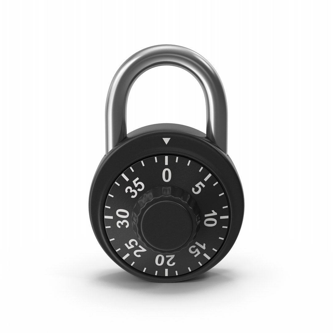 3D Model Combination Round Padlock - TurboSquid 2140120