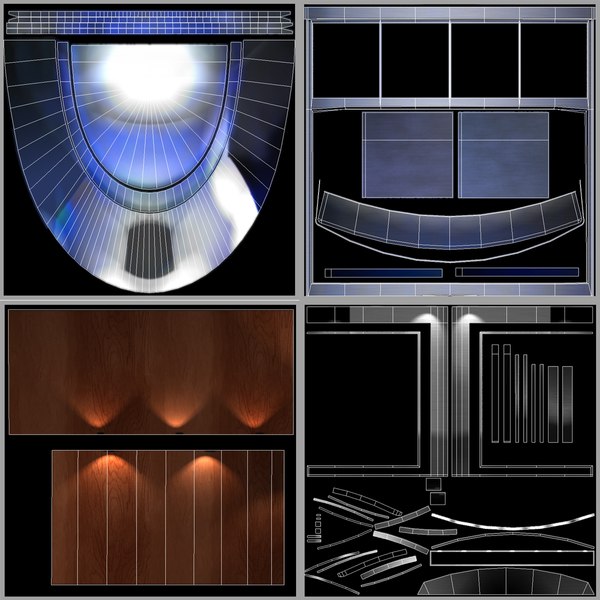 3d virtual set news studio model
