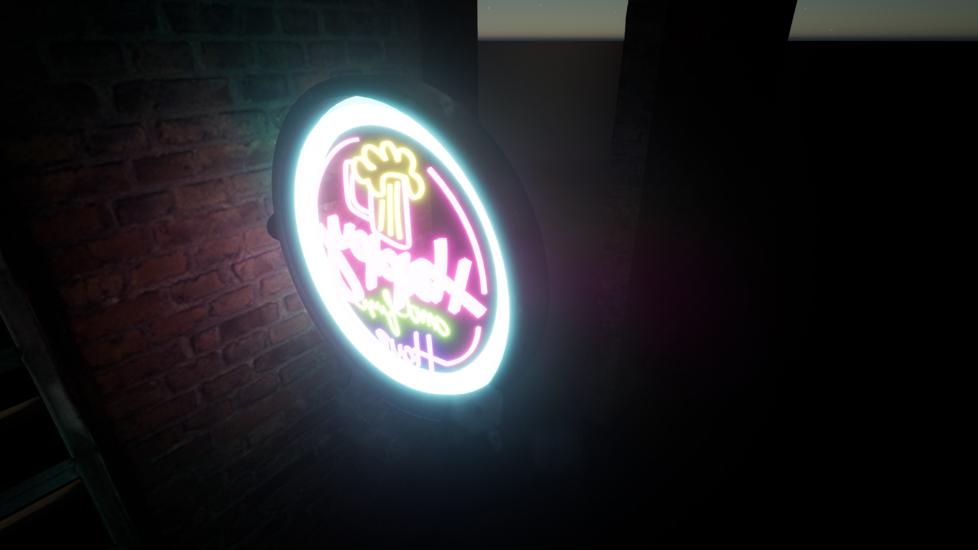 3D Model Happy And Fun Hour Neon Sign - TurboSquid 1904602