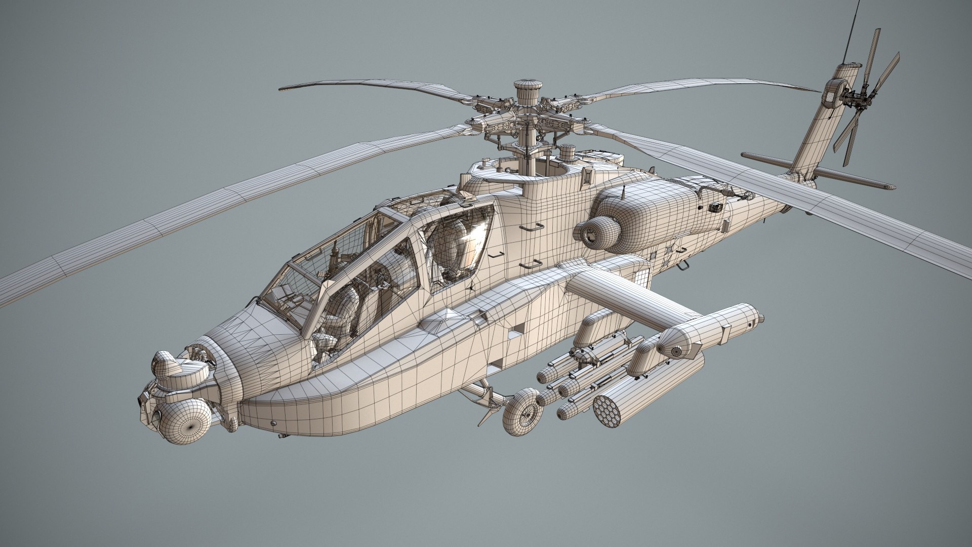 3D Apache AH-64D Netherlands Complex Animation model - TurboSquid 2076441