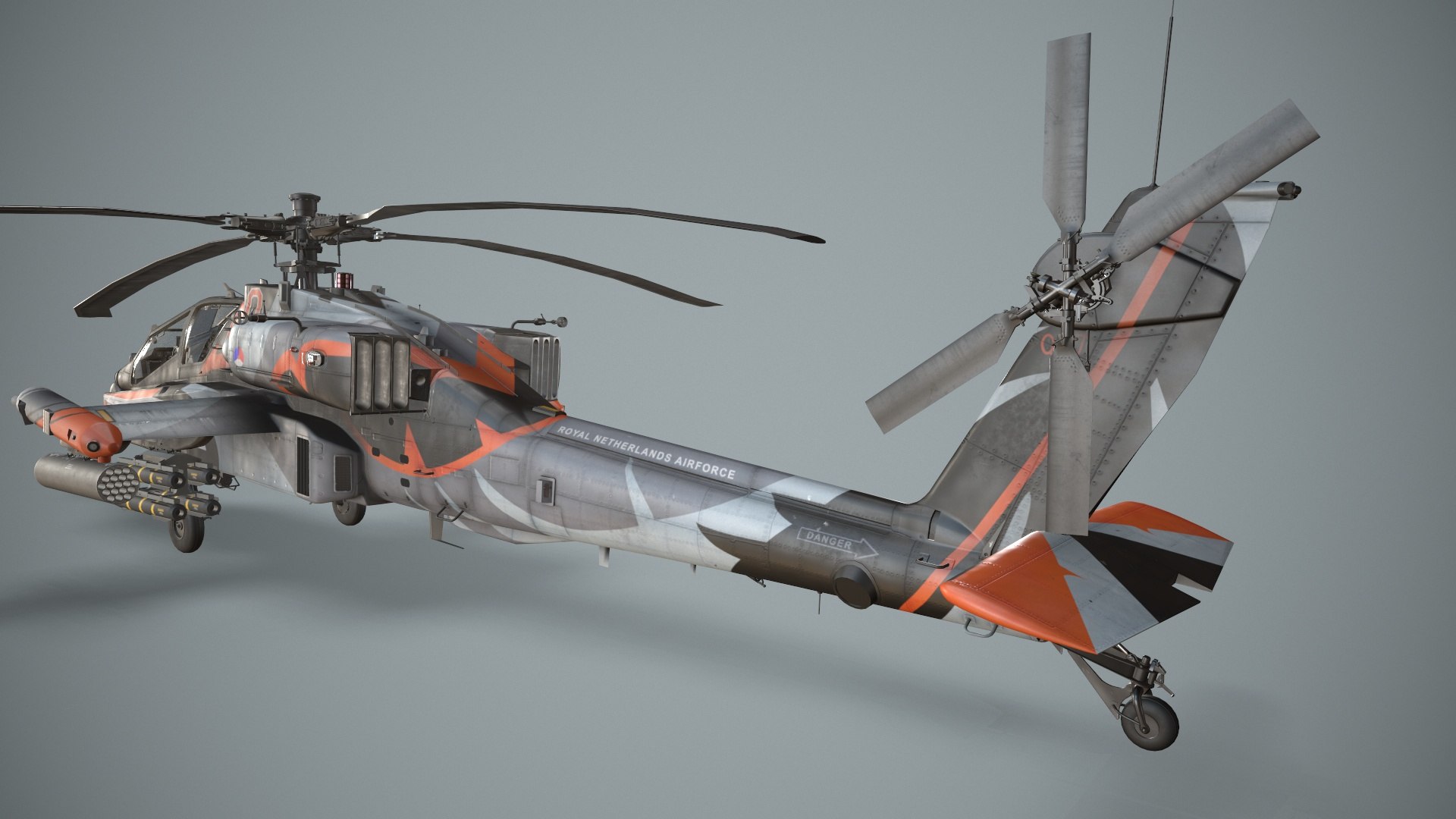 3D Apache AH-64D Netherlands Complex Animation Model - TurboSquid 2076441