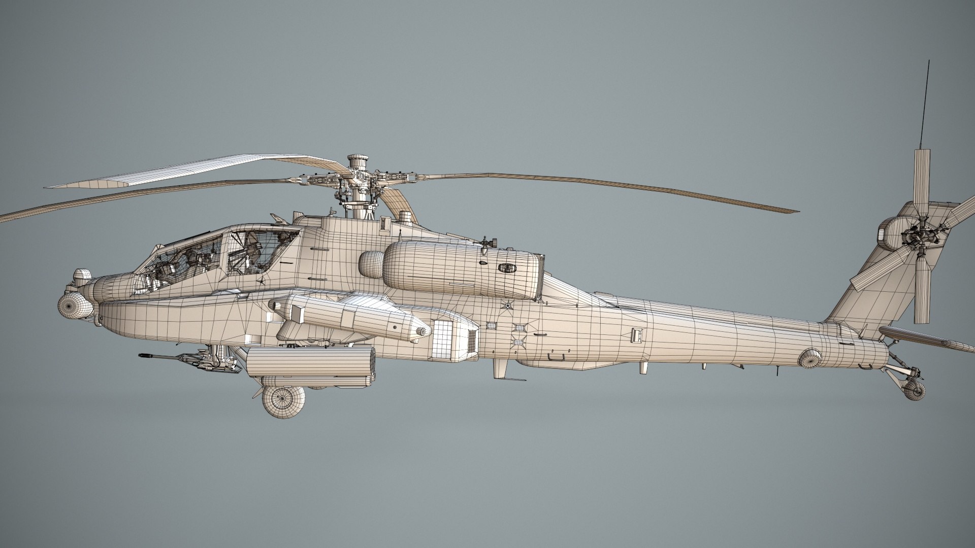 3D Apache AH-64D Netherlands Complex Animation model - TurboSquid 2076441