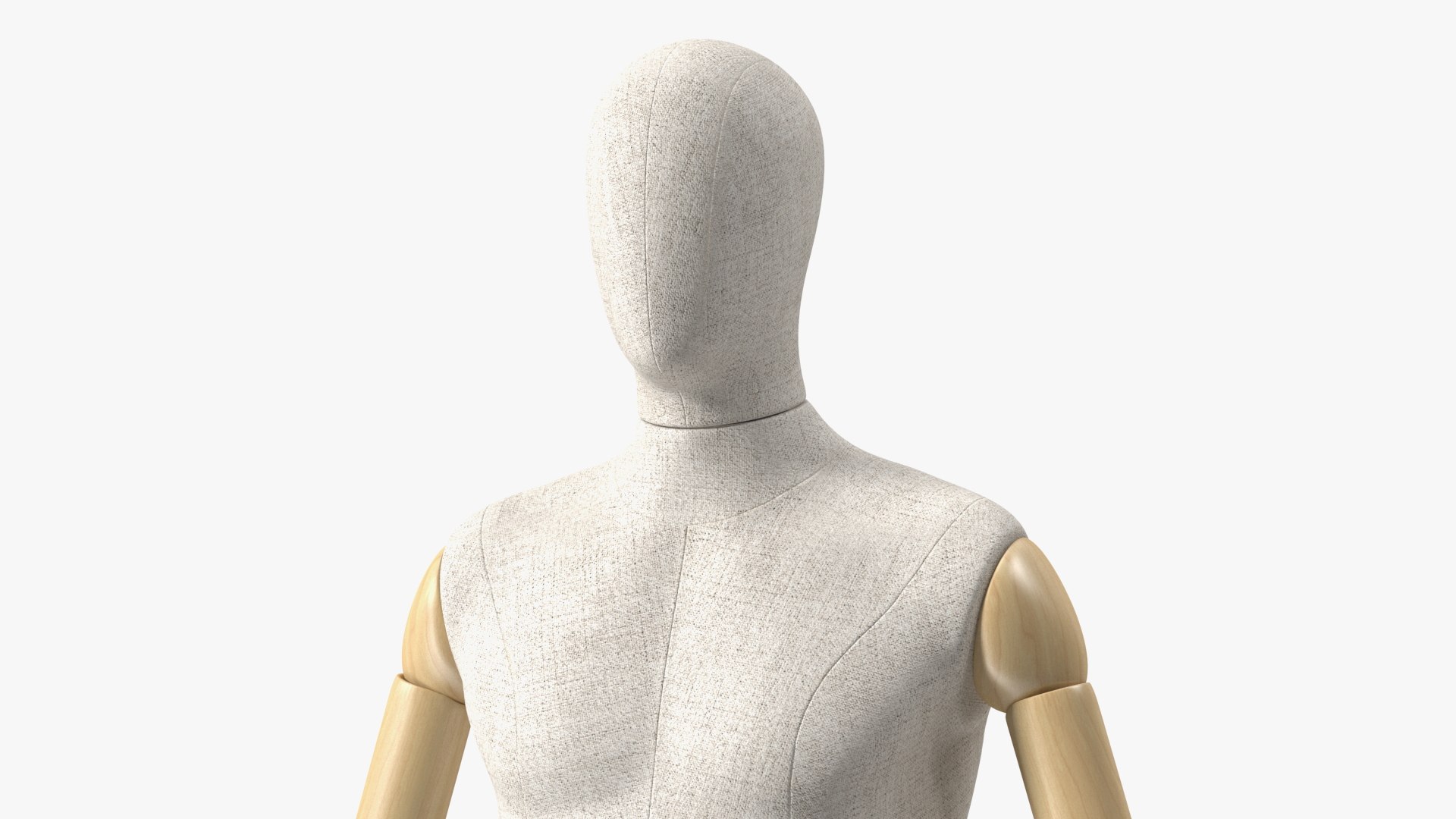3D Male Flexible Half Body Mannequin Torso with Wooden Base ...