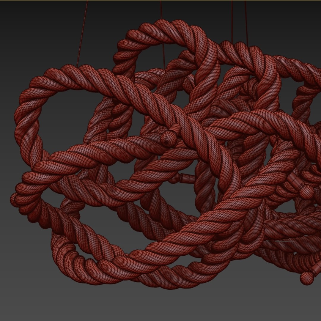 3D Rope Chandelier Model - TurboSquid 1609598