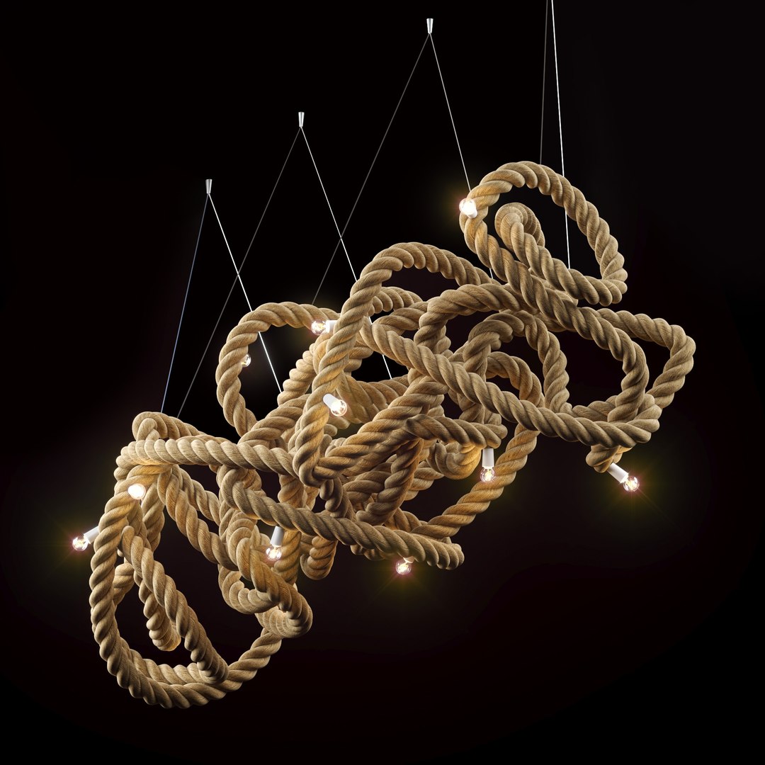 3D Rope Chandelier Model - TurboSquid 1609598