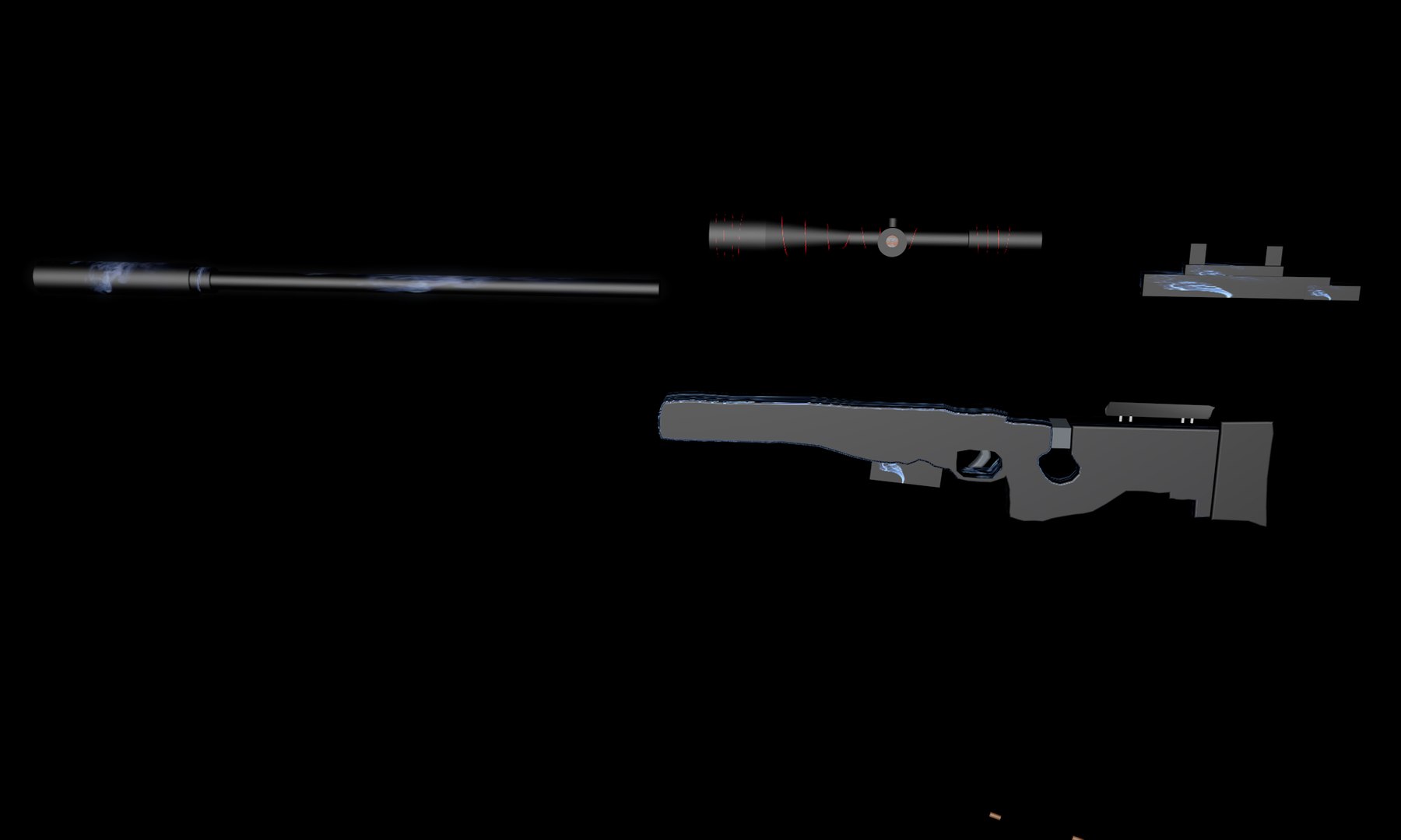 3d future fps rifle modern model