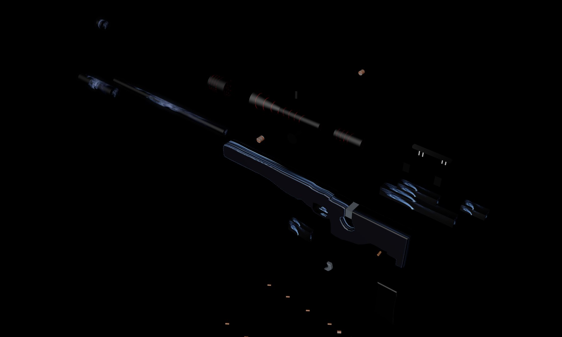 3d future fps rifle modern model