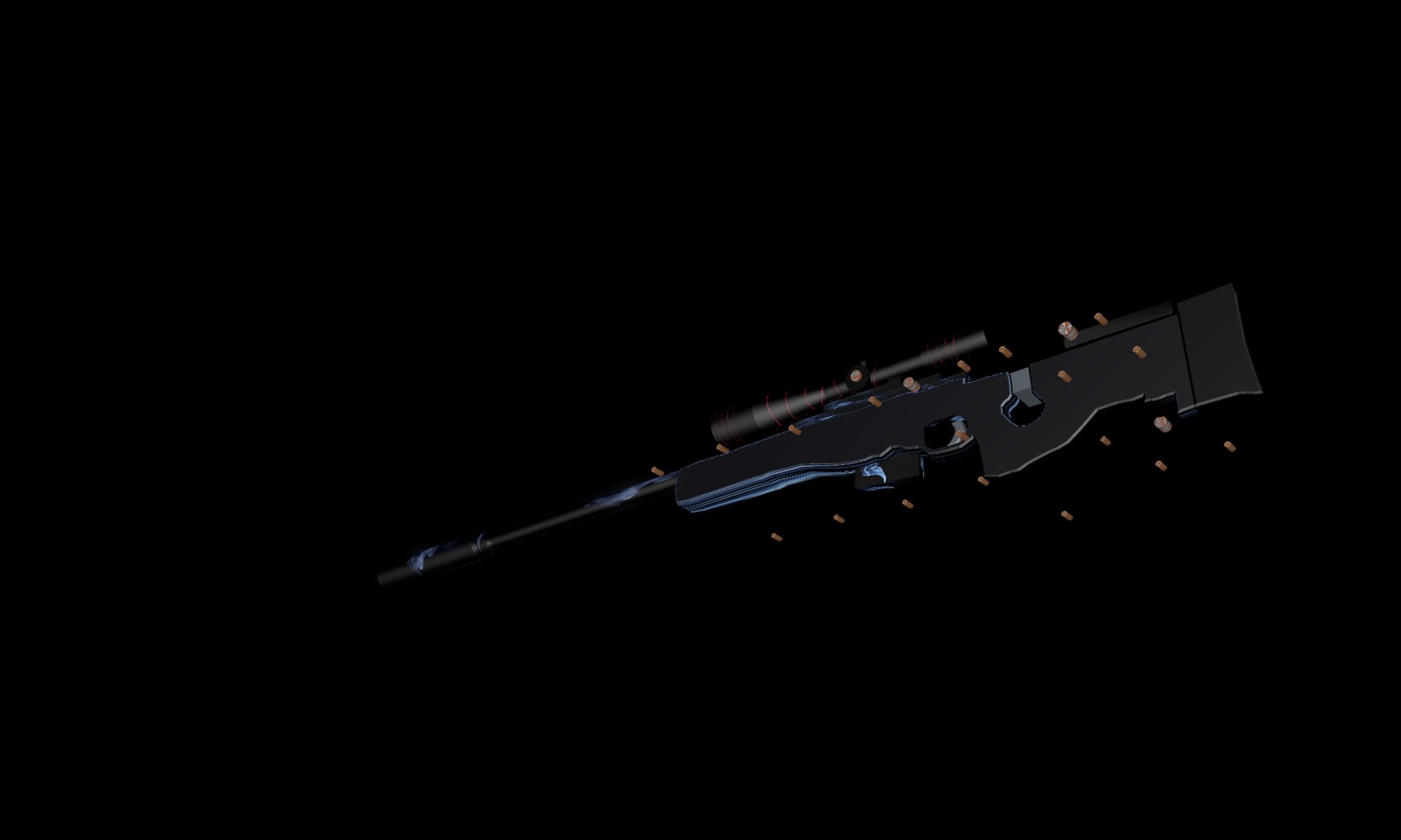 3d future fps rifle modern model