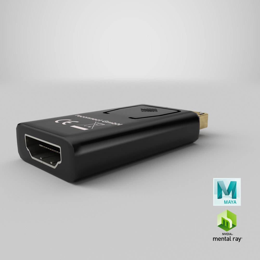 Displayport Hdmi Adapter 3D Model - TurboSquid 1521308
