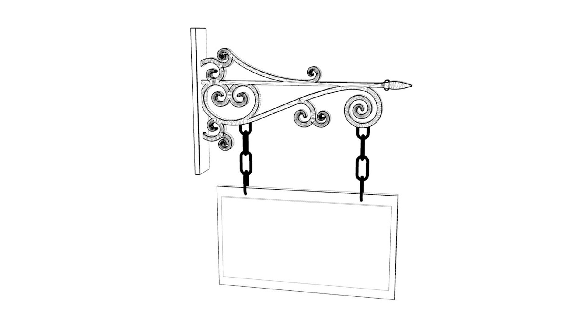 3d Model Hanging Sign