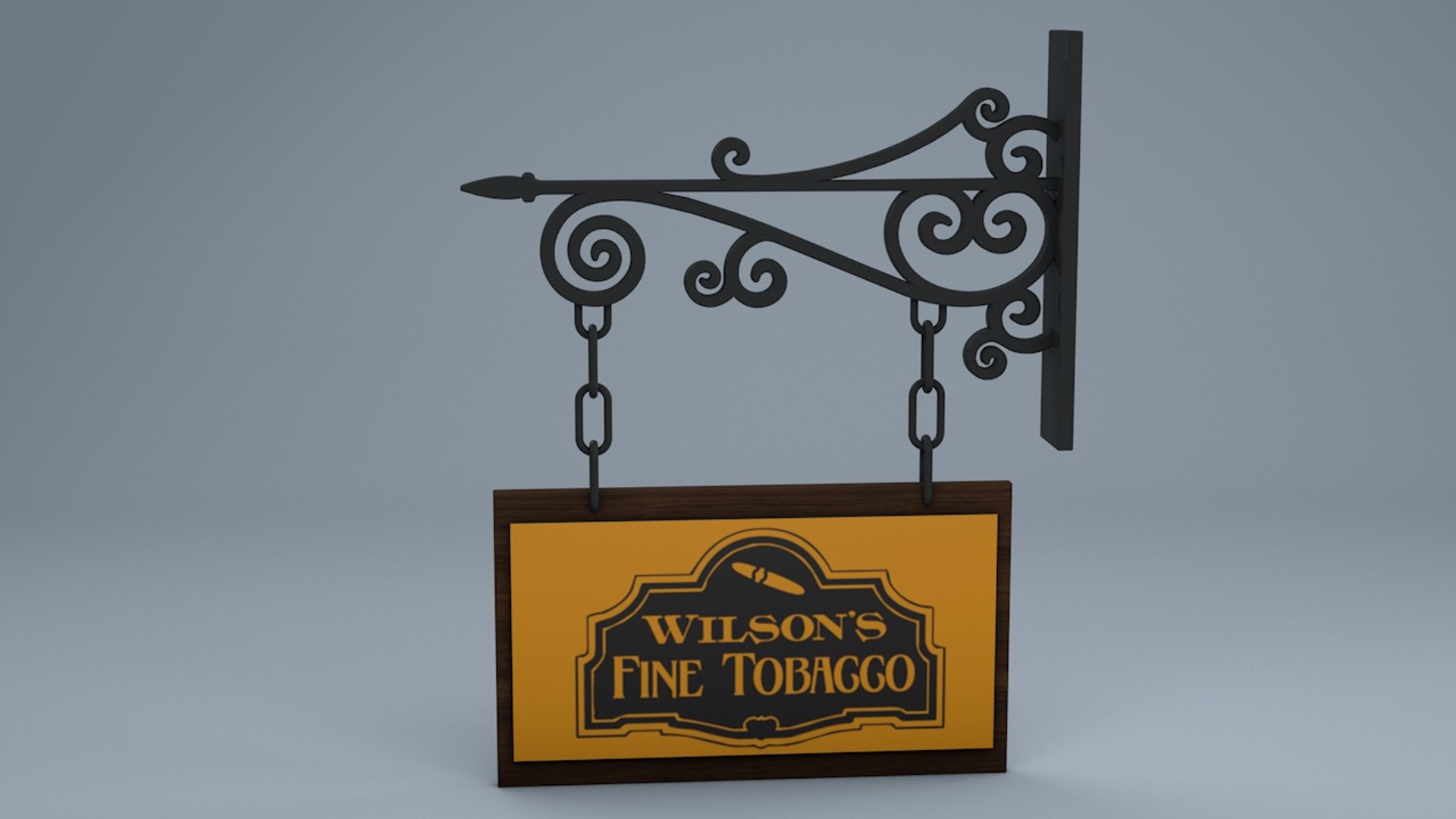 3d Model Hanging Sign