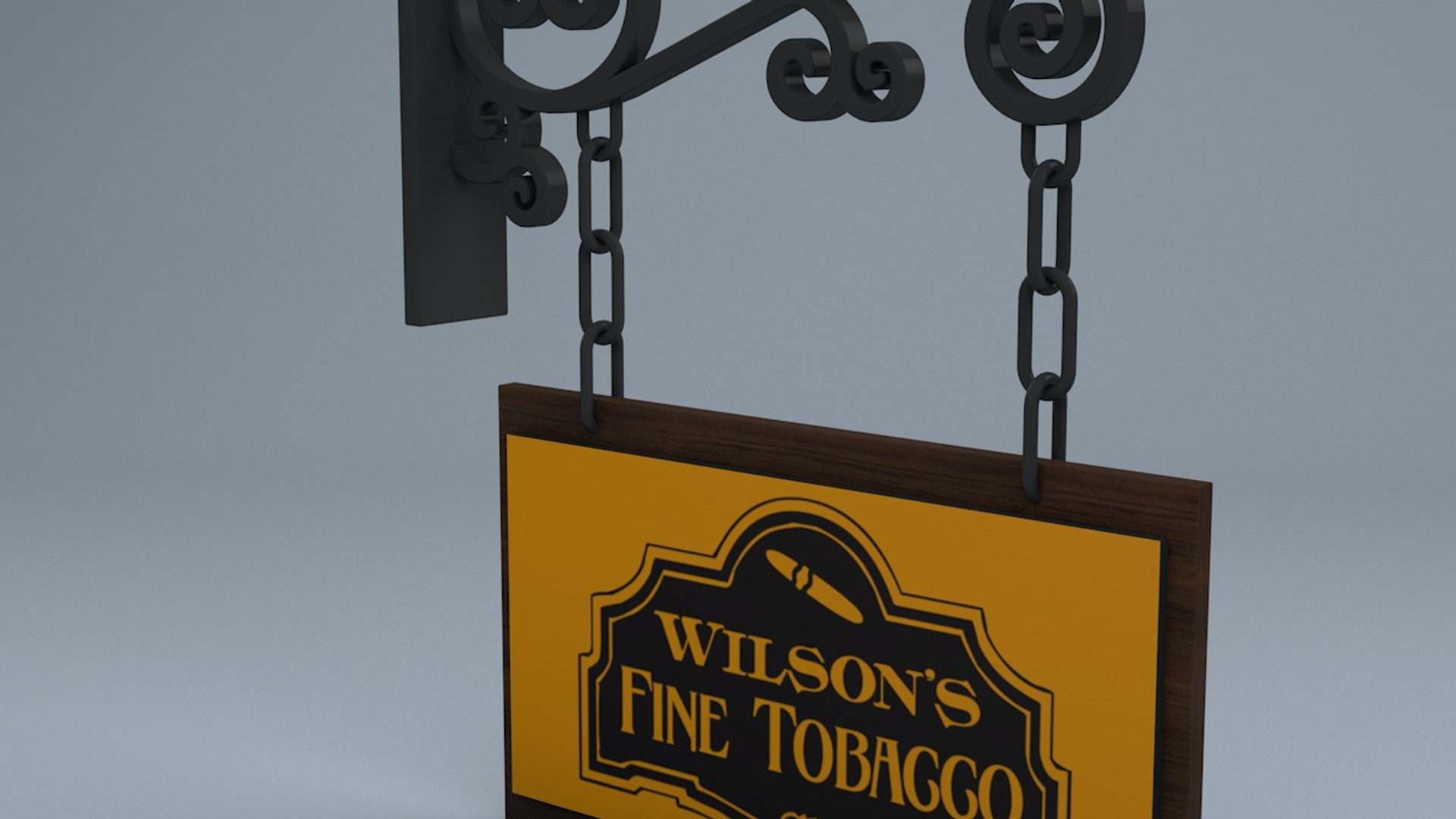 3d Model Hanging Sign