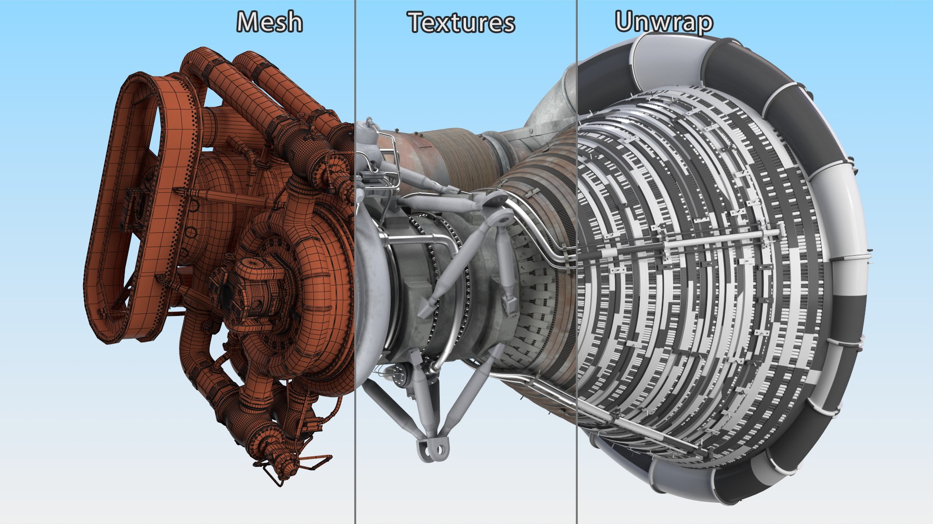 Rocket Engine F-1 3D - TurboSquid 2275915