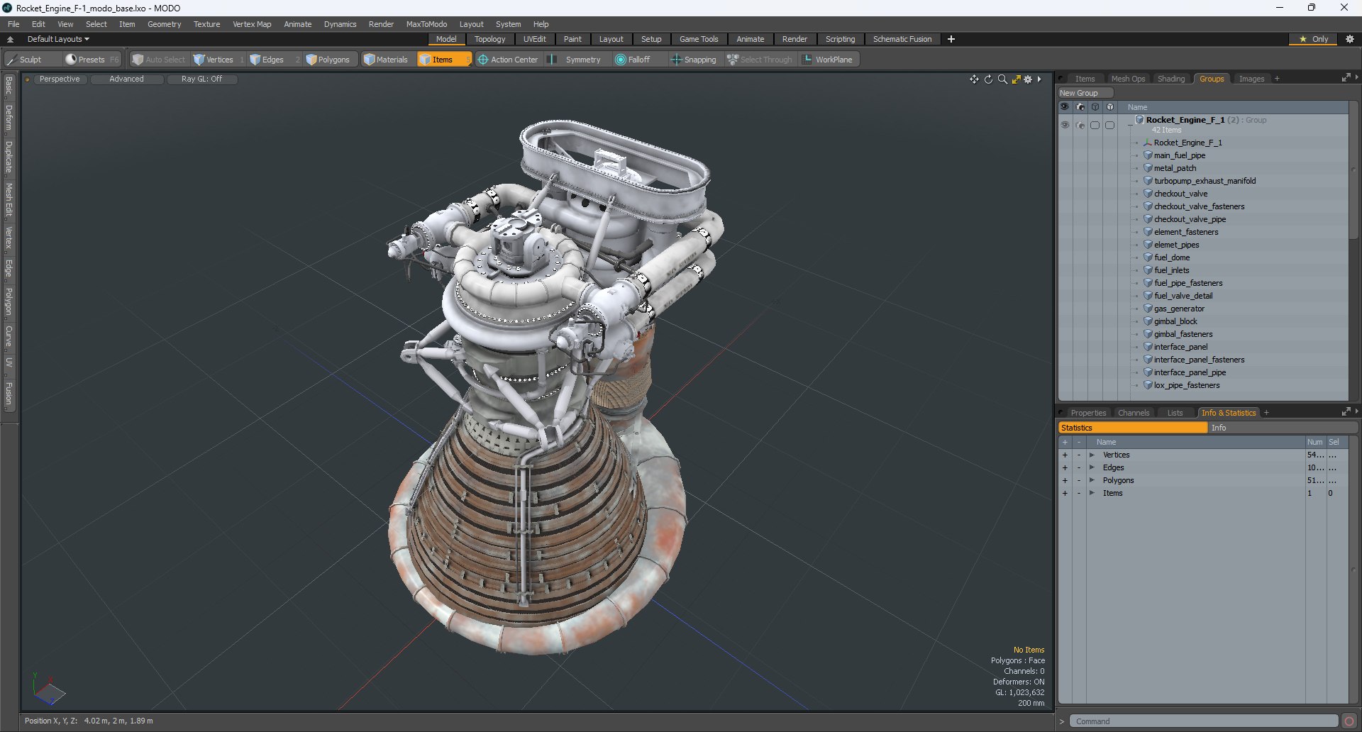 Rocket Engine F-1 3D - TurboSquid 2275915