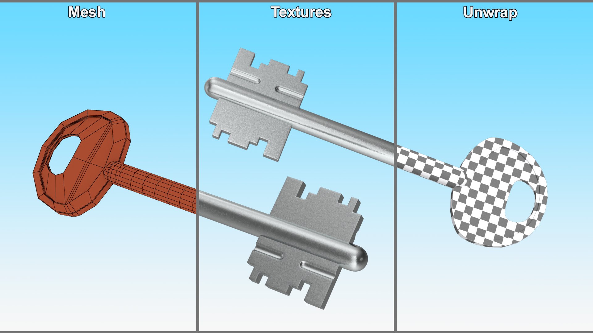 3D Door Lock Keys Collection - TurboSquid 2237395