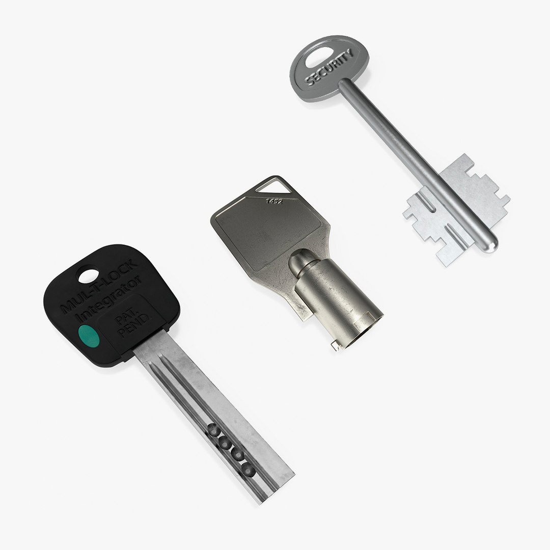 3D Door Lock Keys Collection - TurboSquid 2237395