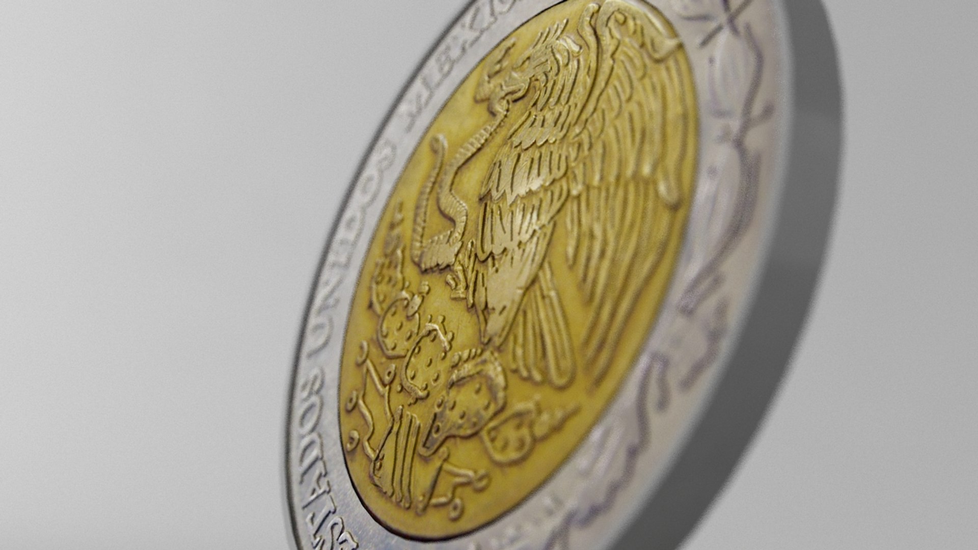 3d 5 Pesos Mexican Coin