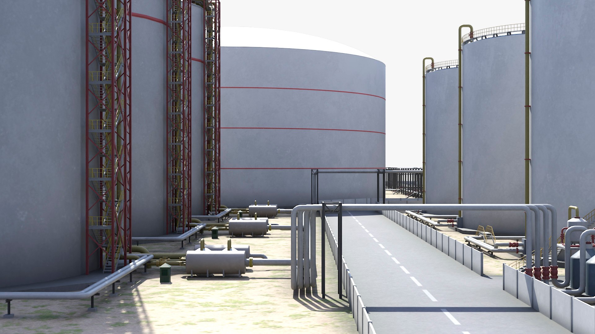 LNG Export Terminal 3D Model - TurboSquid 2310061