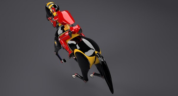 horse gallop robot rigged 3d model