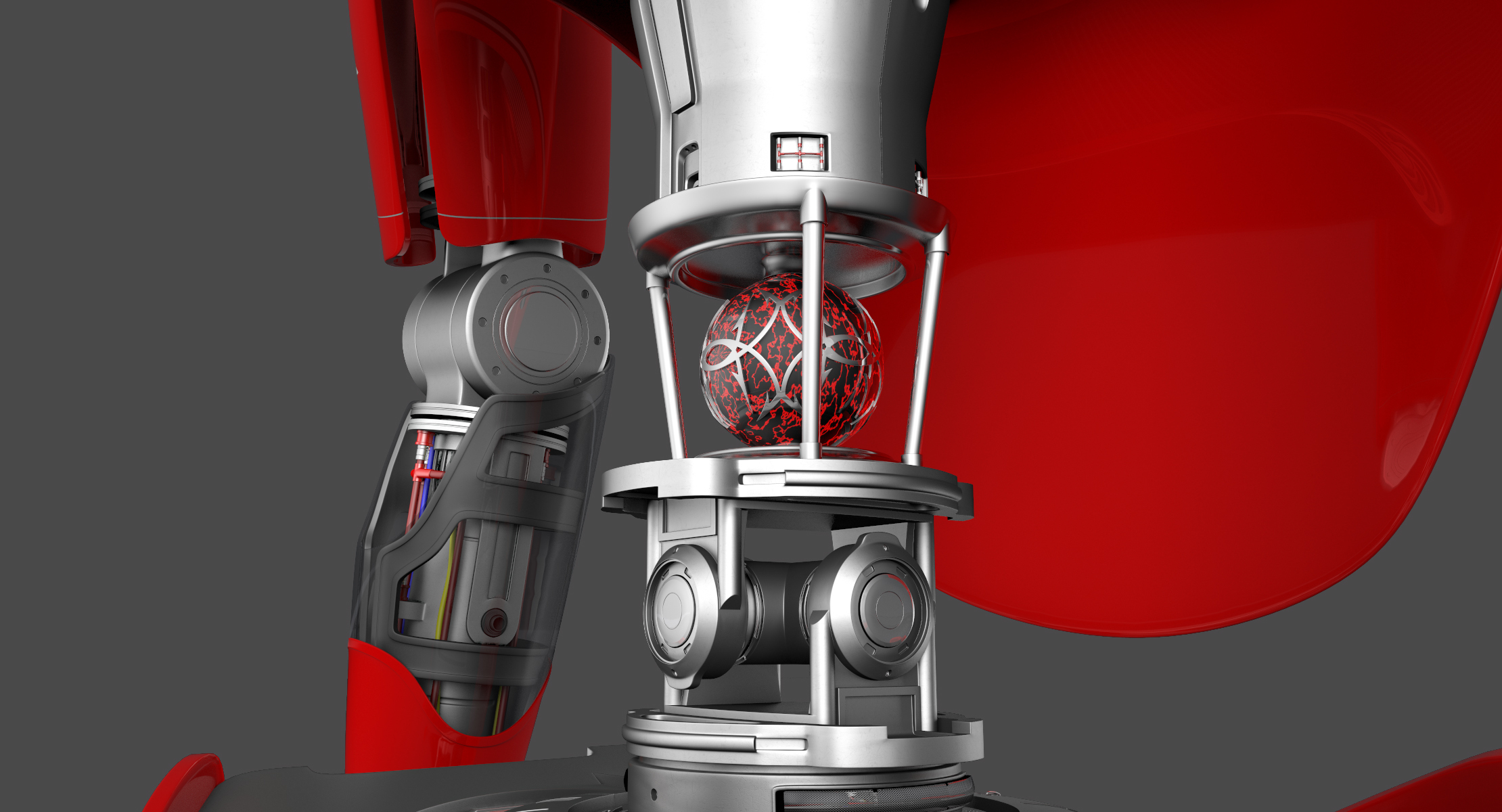 horse gallop robot rigged 3d model