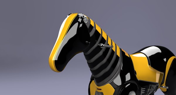 horse gallop robot rigged 3d model