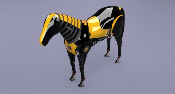 horse gallop robot rigged 3d model